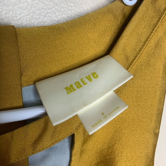 Anthropologie | Dresses | Anthropologie Maeve Gold Dress | Poshmark